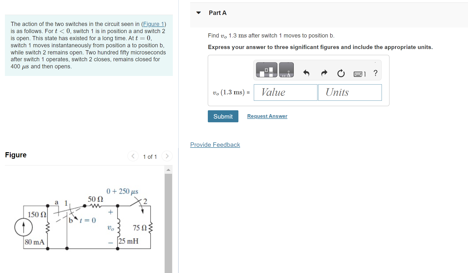 Solved The action of the two switches in the circuit seen in | Chegg.com