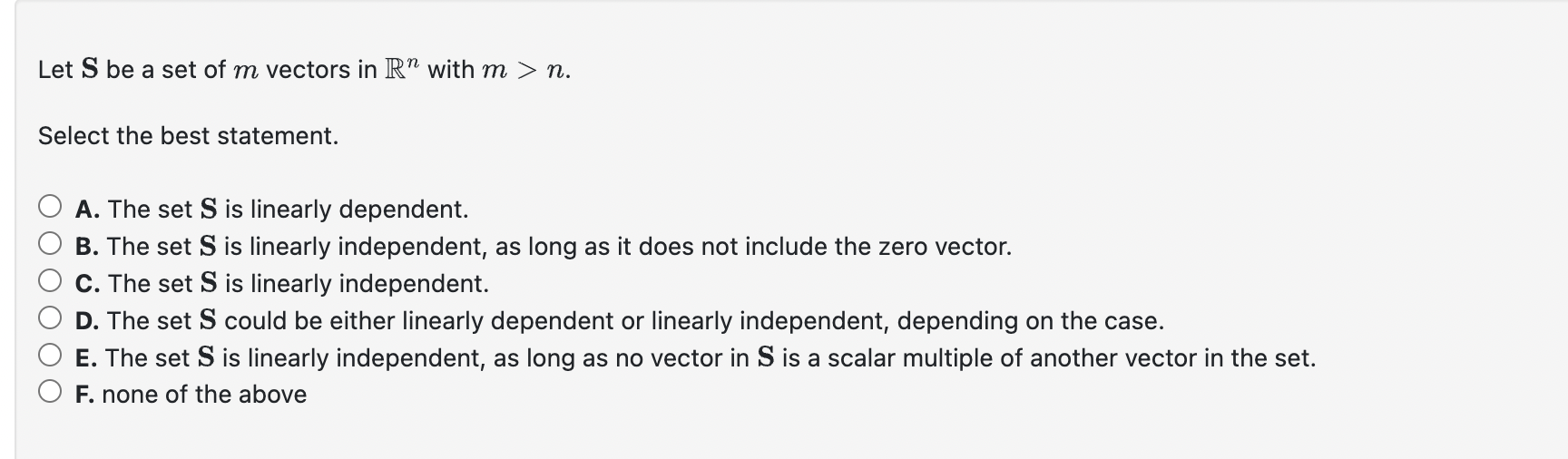 Solved Let A be a matrix with linearly independent columns. | Chegg.com