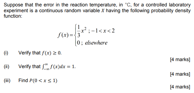 Solved Suppose that the error in the reaction temperature, | Chegg.com