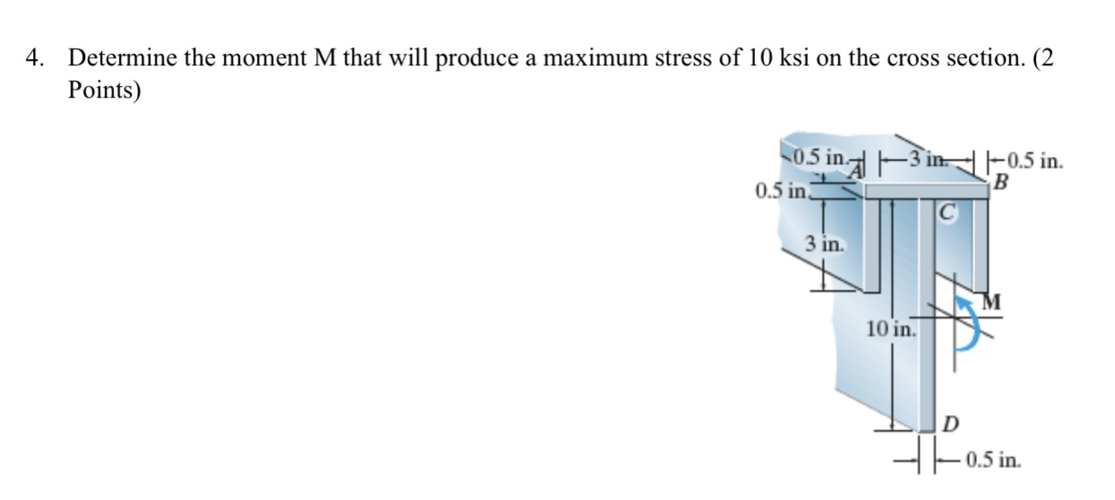 Solved 4. Determine the moment M that will produce a maximum | Chegg.com