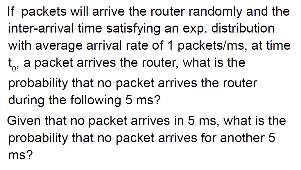 Solved If packets will arrive the router randomly and the | Chegg.com