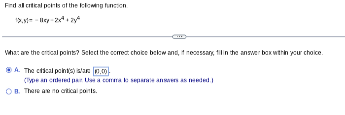 Solved Find all critical points of the following function. | Chegg.com