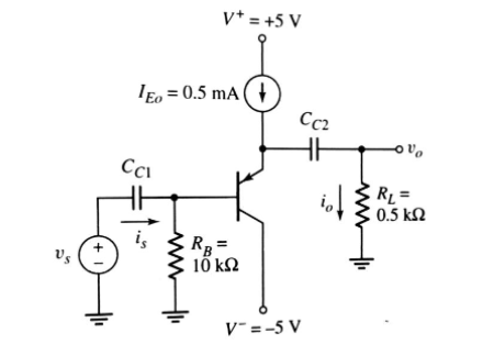 Solved For the circuit shown, the transistor parameters are | Chegg.com