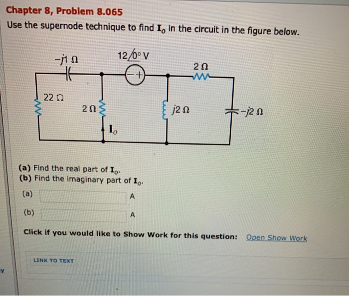 Solved Chapter 8, Problem 8.065 Use the supernode technique | Chegg.com