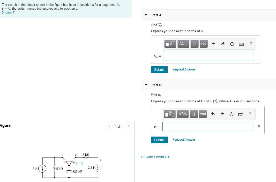 Solved Laplace transform. The switch in the circuit shown in | Chegg.com