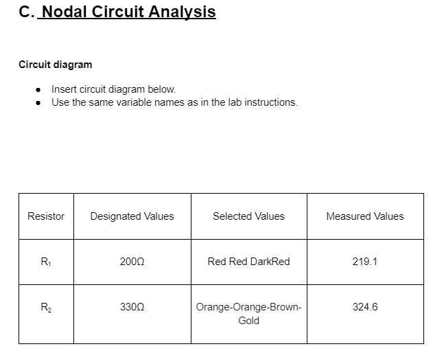 Solved Nodal and Mesh Analysis A. Voltage Division Circuit | Chegg.com