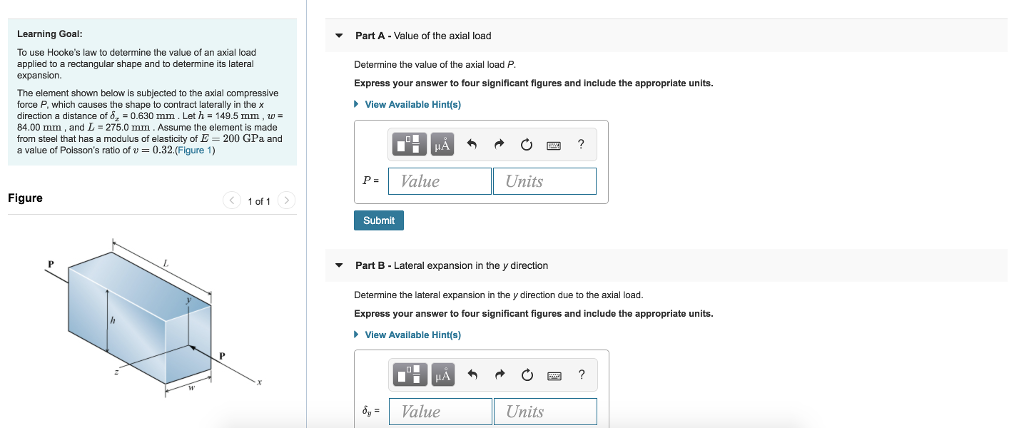 Solved Learning Goal: Part A-value of the axial load To | Chegg.com