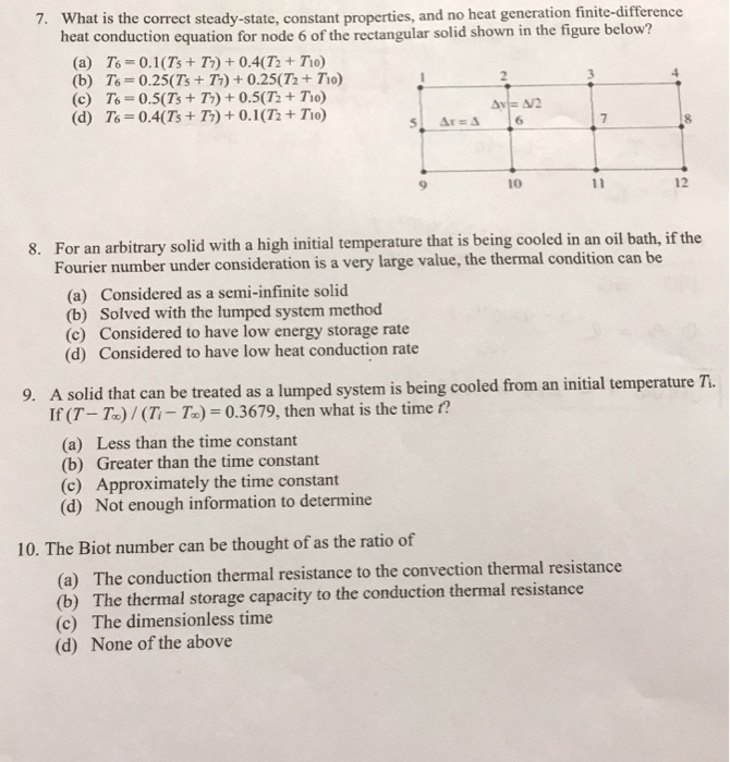 Solved 7. What is the correct steady-state, constant | Chegg.com