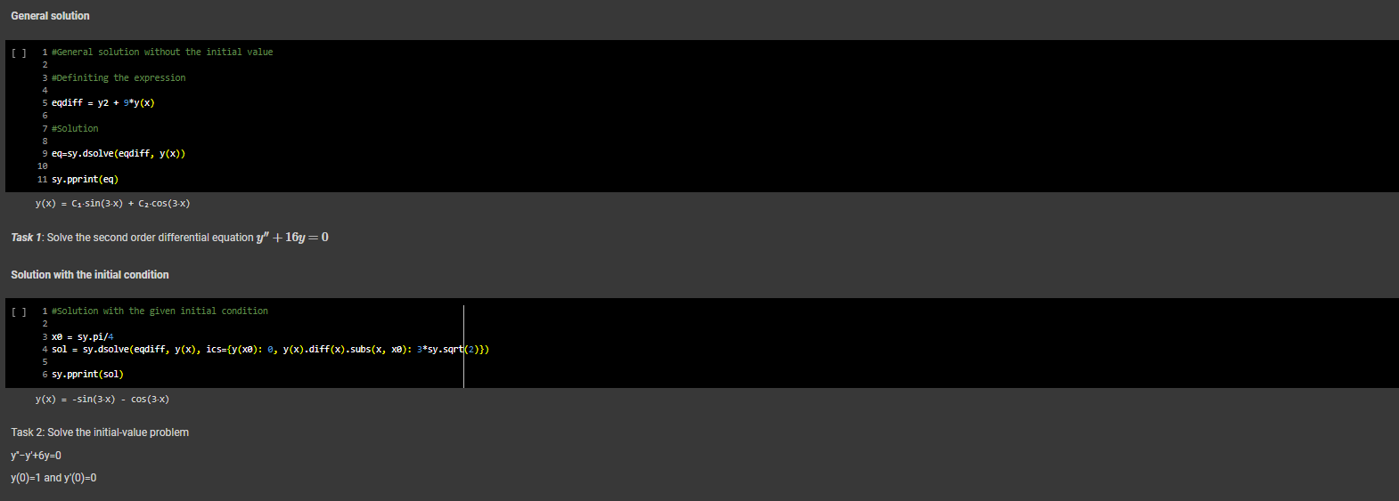 Solved #Python #Solve Second order differential equations in | Chegg.com