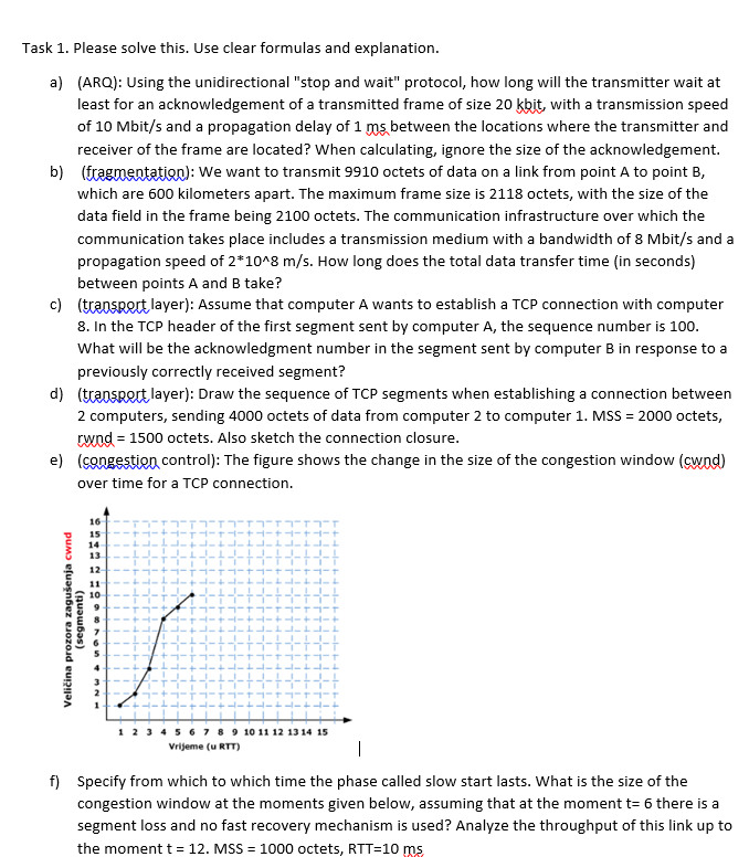 Solved Task 1. ﻿Please solve this. Use clear formulas and | Chegg.com