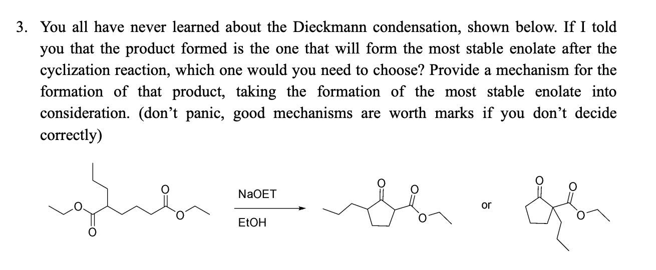 Solved You all have never learned about the Dieckmann | Chegg.com