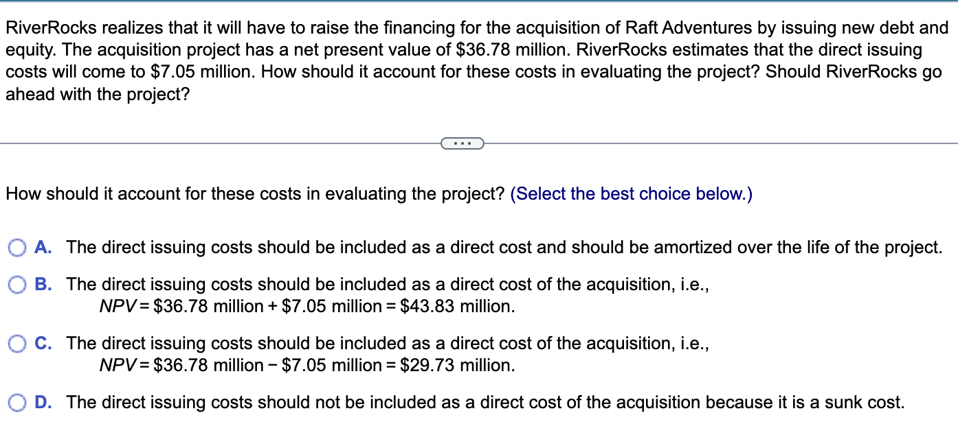 Solved RiverRocks realizes that it will have to raise the | Chegg.com