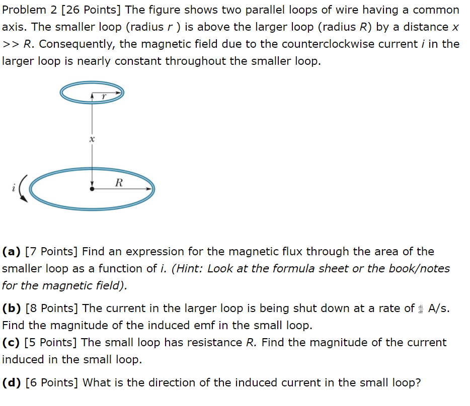 Solved Problem 2 [26 Points] The figure shows two parallel | Chegg.com