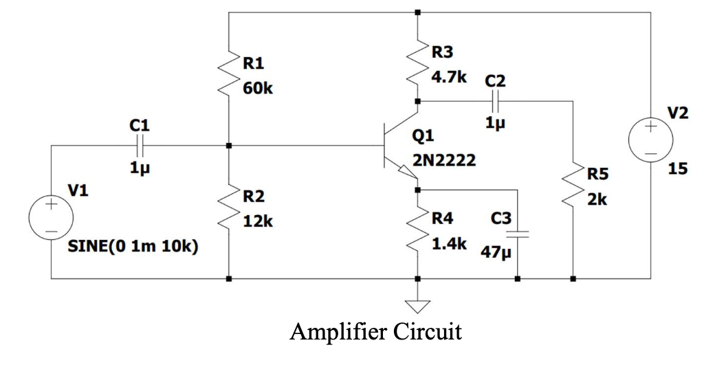 Solved Now, construct the amplifier circuit in LTspice. Note | Chegg.com