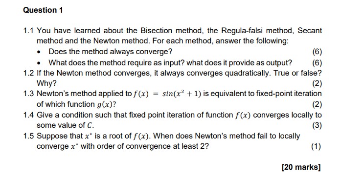 Solved 11 You Have Learned About The Bisection Method The 0716