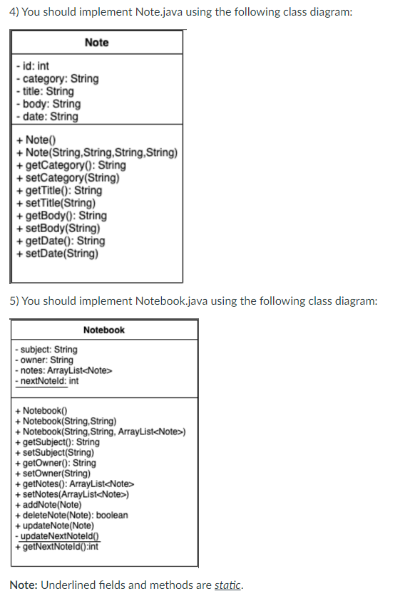 Solved NotebookDriver.java import java.util.*; public | Chegg.com