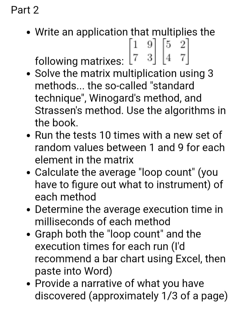Solved Part 2 • Write an application that multiplies the [1 | Chegg.com