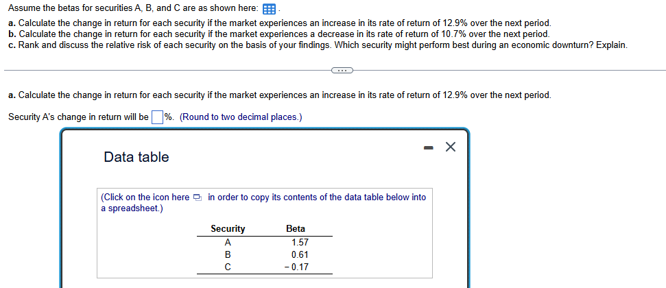 Solved Please solve all parts. a. ﻿Calculate the change in | Chegg.com