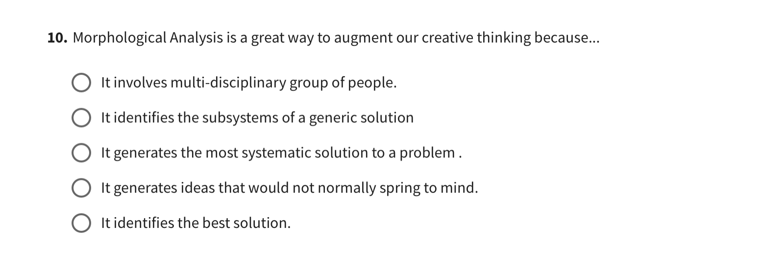 Solved Morphological Analysis is a great way to augment our | Chegg.com