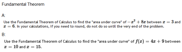 Solved Fundamental Theorem A: Use the fundamental Theorem of | Chegg.com