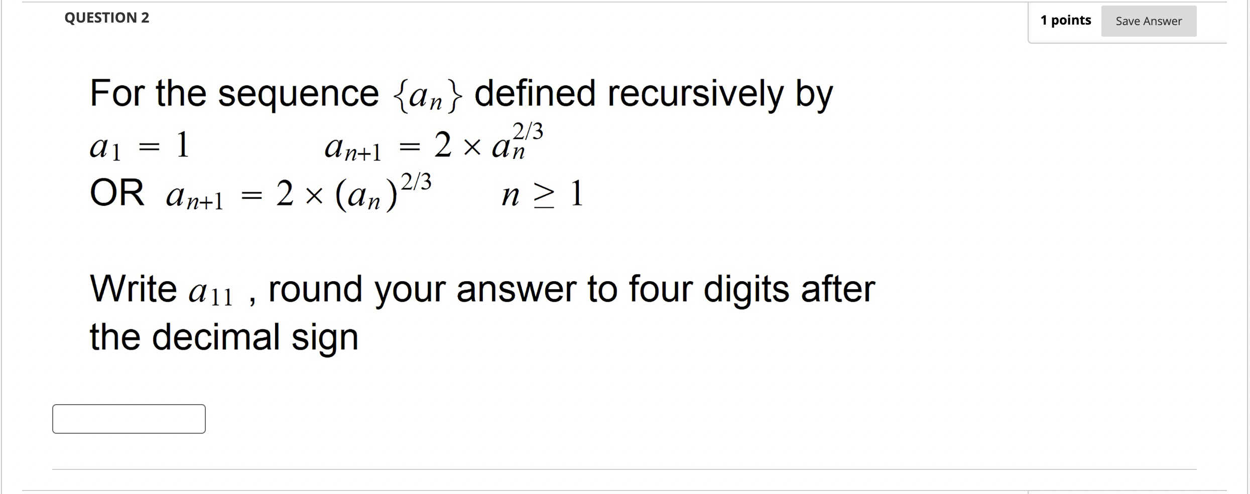 Solved For the sequence \\( \\left\\{a_{n}\\right\\} \\) | Chegg.com