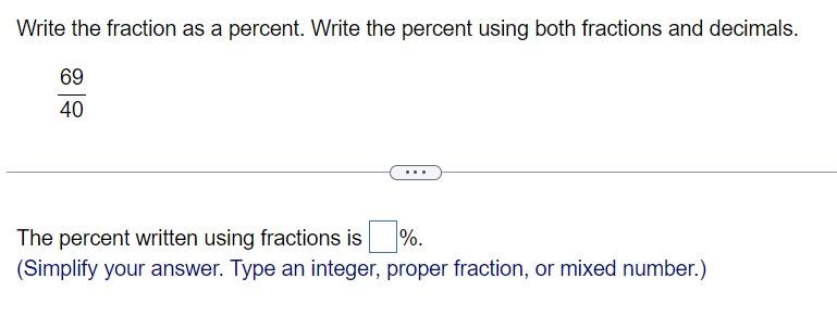 Solved Write the fraction as a percent. Write the percent | Chegg.com