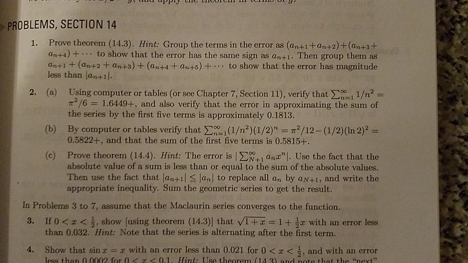 Solved Problems Section 14 1 Prove Theorem 143 Hint