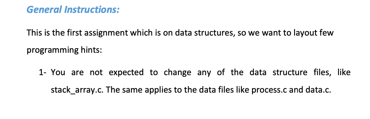 General Instructions: This is the first assignment | Chegg.com