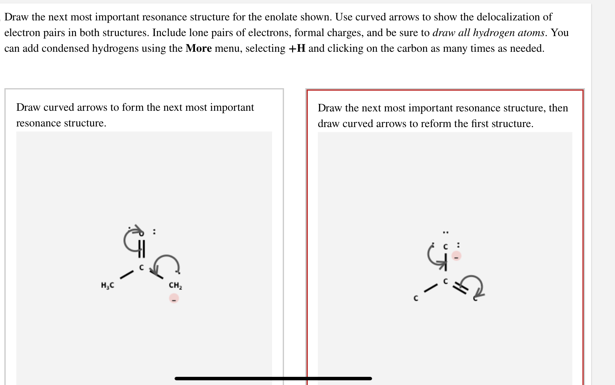 Solved Draw the next most important resonance structure for | Chegg.com