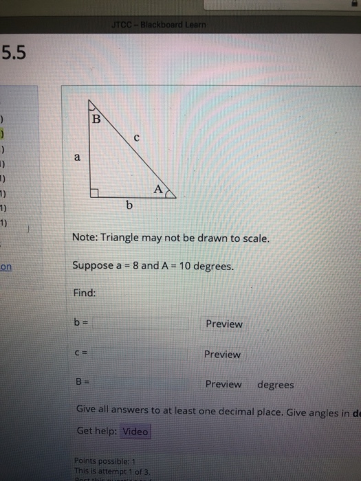 Solved ohm.lumen JTCC-Blackboard Learn Note: Triangle may | Chegg.com