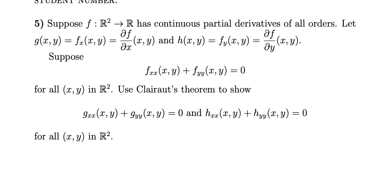 Solved = 5) Suppose f : R2 + R has continuous partial | Chegg.com
