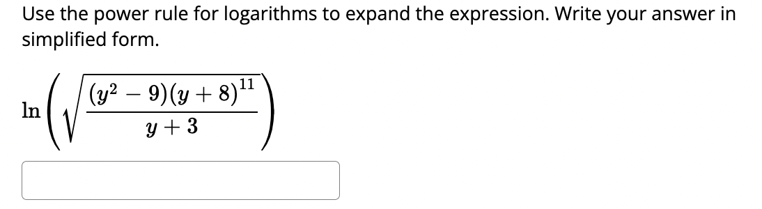 Solved Use the power rule for logarithms to expand the | Chegg.com