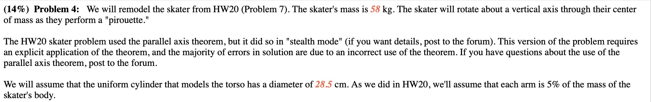 (14\%) Problem 4: We will remodel the skater from | Chegg.com