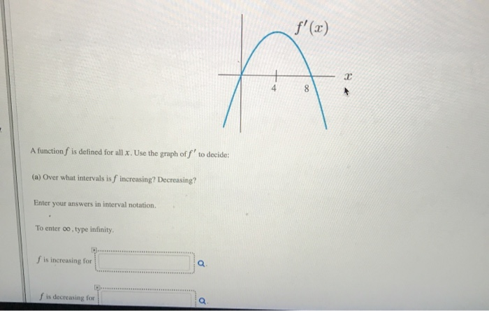 Solved f'(2) A function f is defined for all x. Use the | Chegg.com