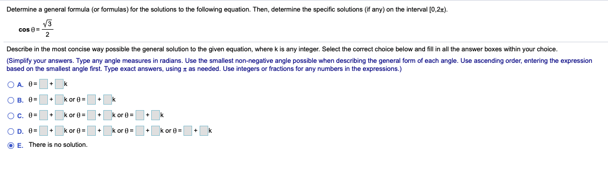 Solved Determine a general formula (or formulas) for the | Chegg.com