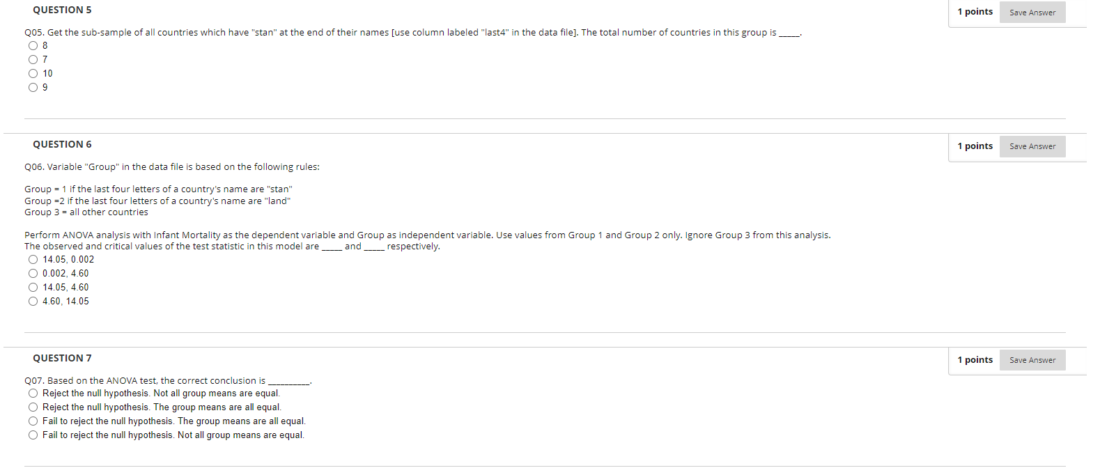 Q01. Use "Countries of the World" dataset for this | Chegg.com