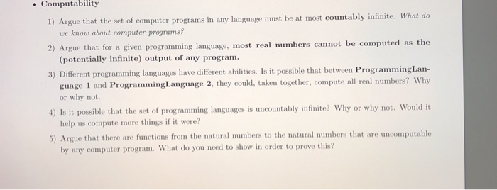 Solved Computability ns in any language must be at most | Chegg.com