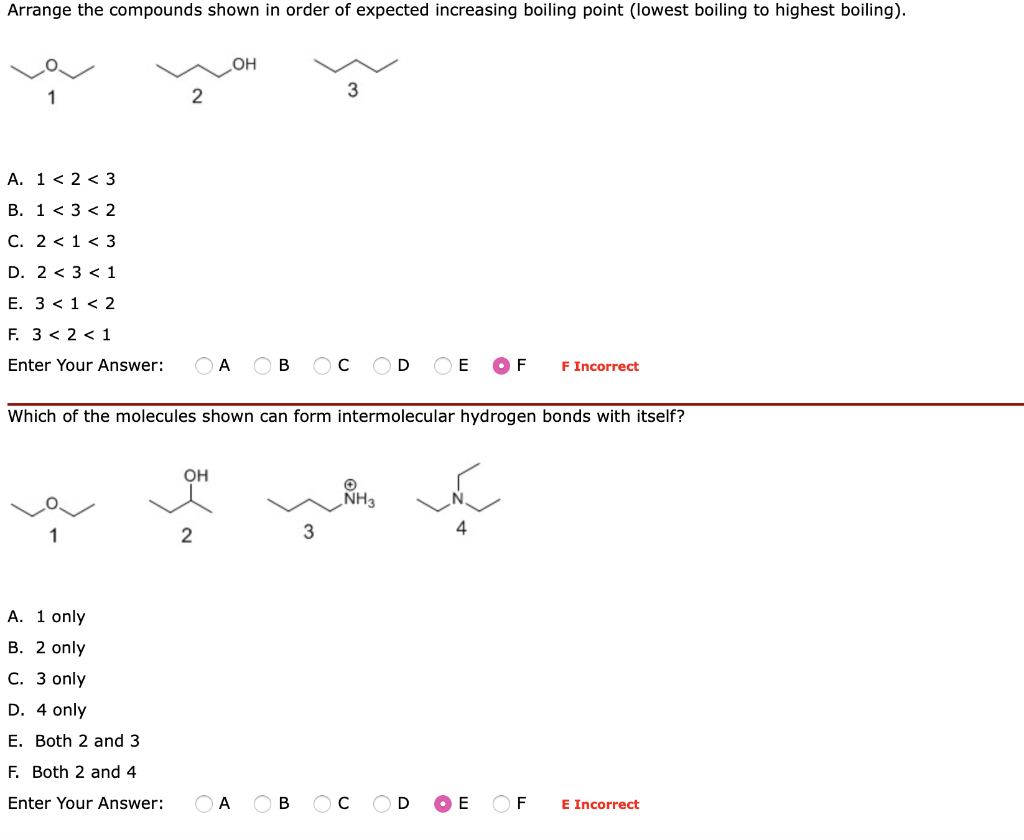 Solved Arrange the compounds shown in order of expected | Chegg.com