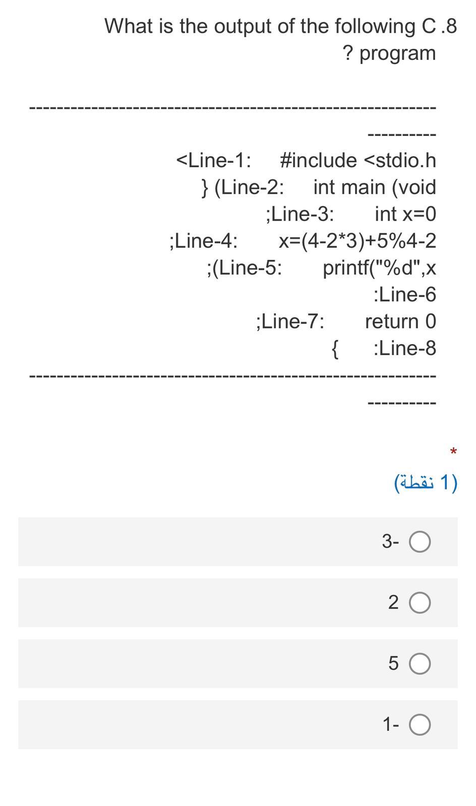 Solved What is the output of the following C.3 ? program | Chegg.com