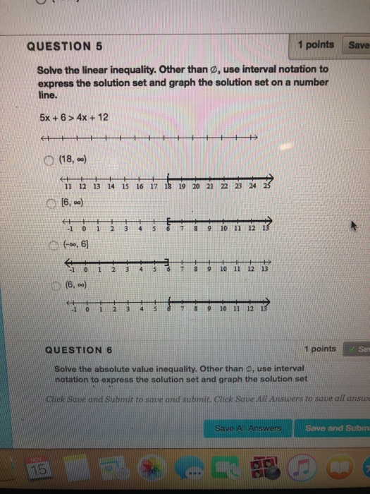 Solved QUESTION 5 1 points Save Solve the linear inequality. | Chegg.com