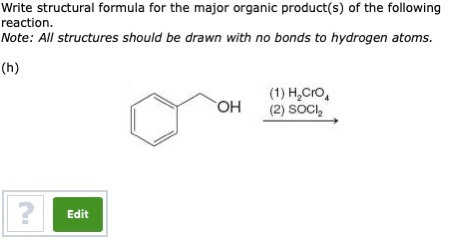 Solved * Incorrect. reaction. Write structural formula for | Chegg.com