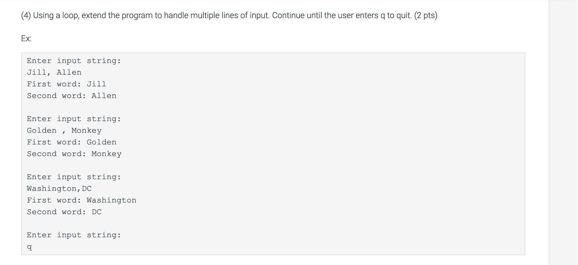 Solved Instructor note: Use the indexOf0, substring0, and | Chegg.com