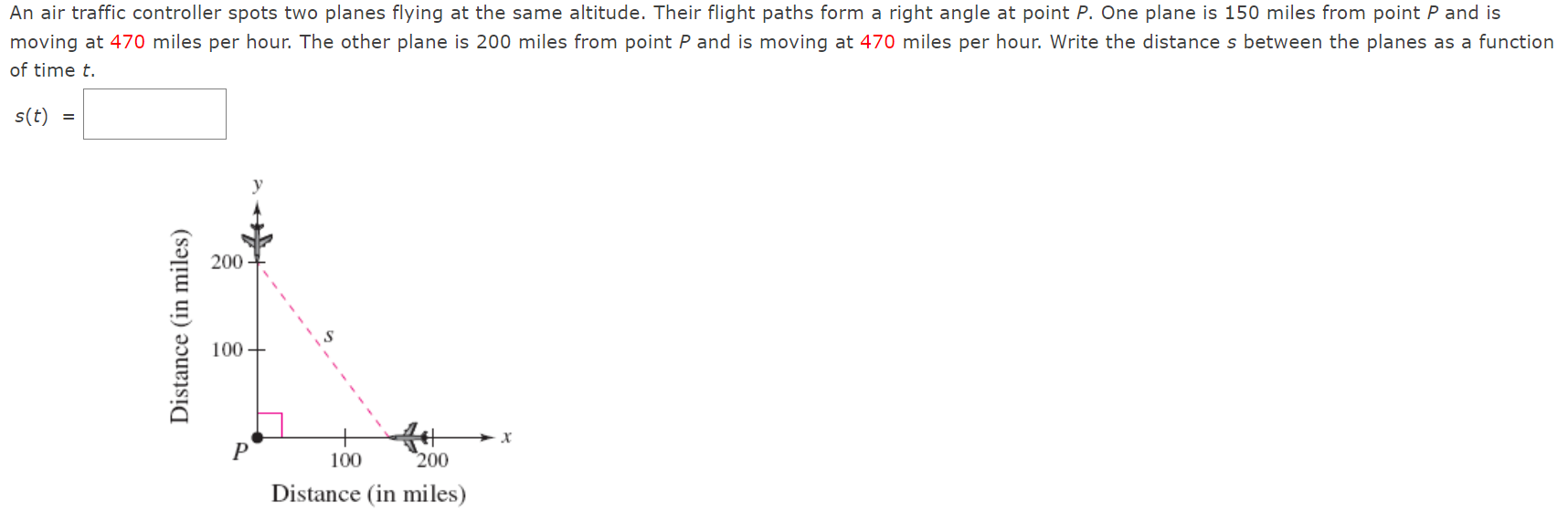 Solved An air traffic controller spots two planes flying at | Chegg.com