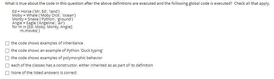 Solved QUESTION 6 Consider the following class definitions: | Chegg.com