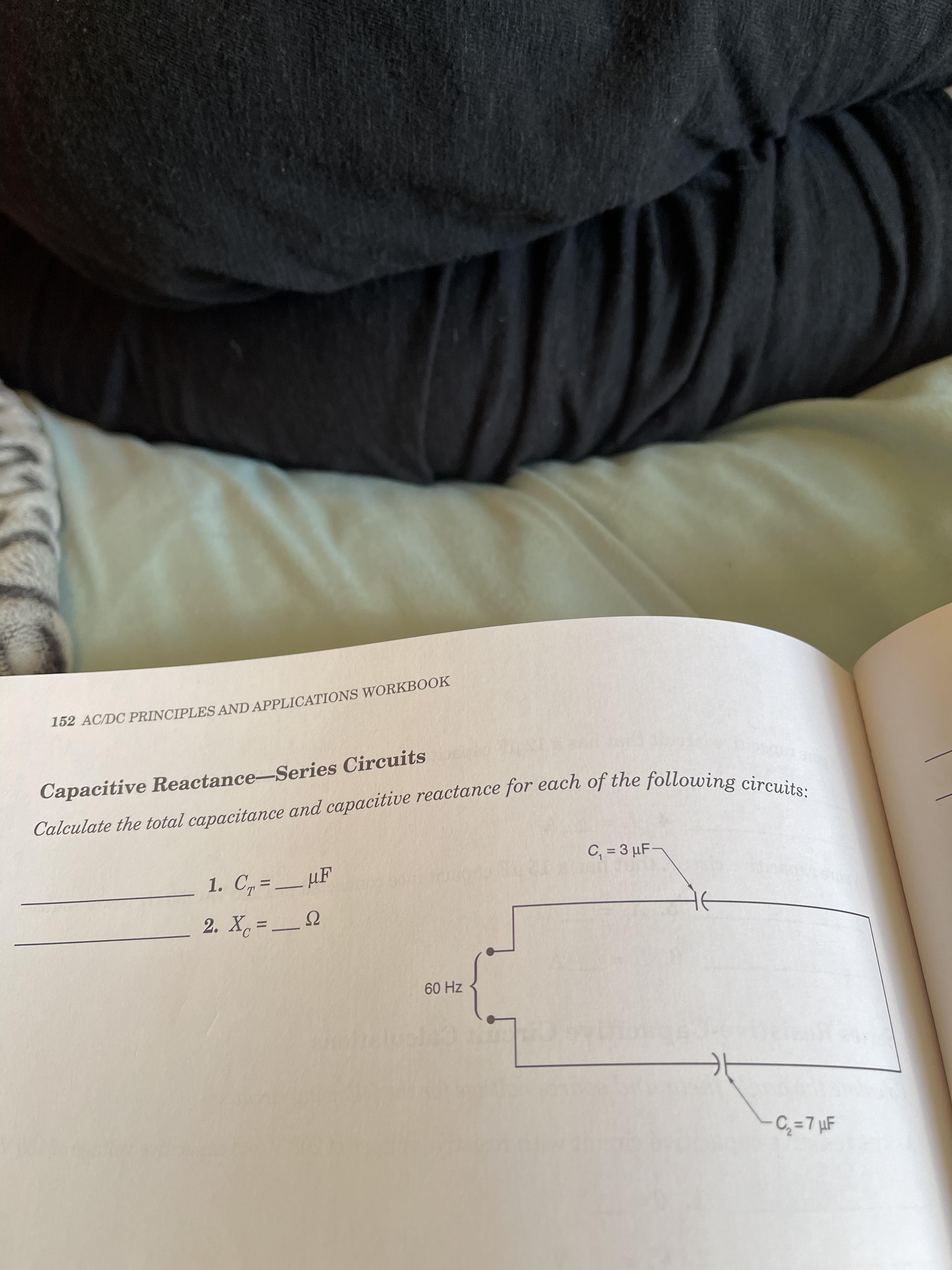 Solved Capacitive Reactance-Series Circuits Calculate the | Chegg.com