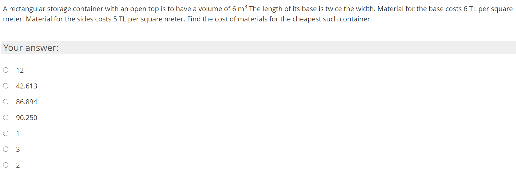 Solved A rectangular storage container with an open top is | Chegg.com