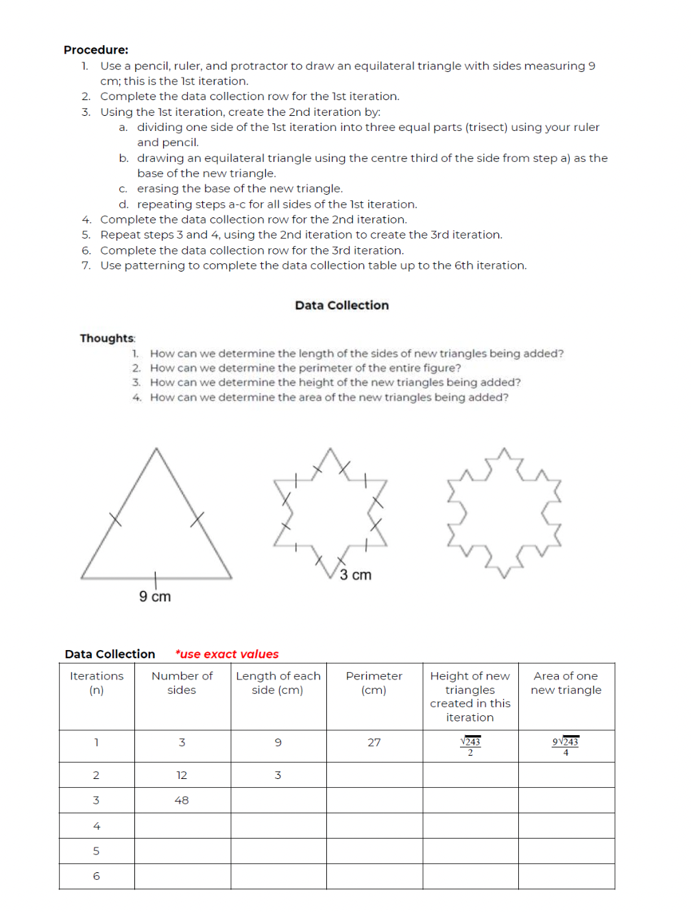 Solved Procedure: 1. Use a pencil, ruler, and protractor to | Chegg.com