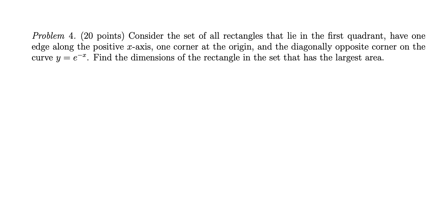 Solved Problem 4. (20 points) Consider the set of all | Chegg.com
