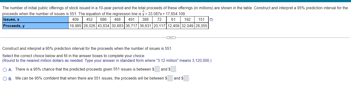 Solved Construct and interpret a 95% prediction interval for | Chegg.com