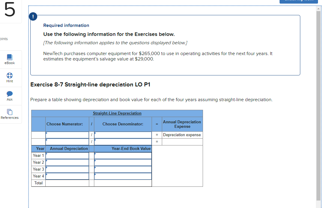 Solved 5 Required information Use the following information | Chegg.com